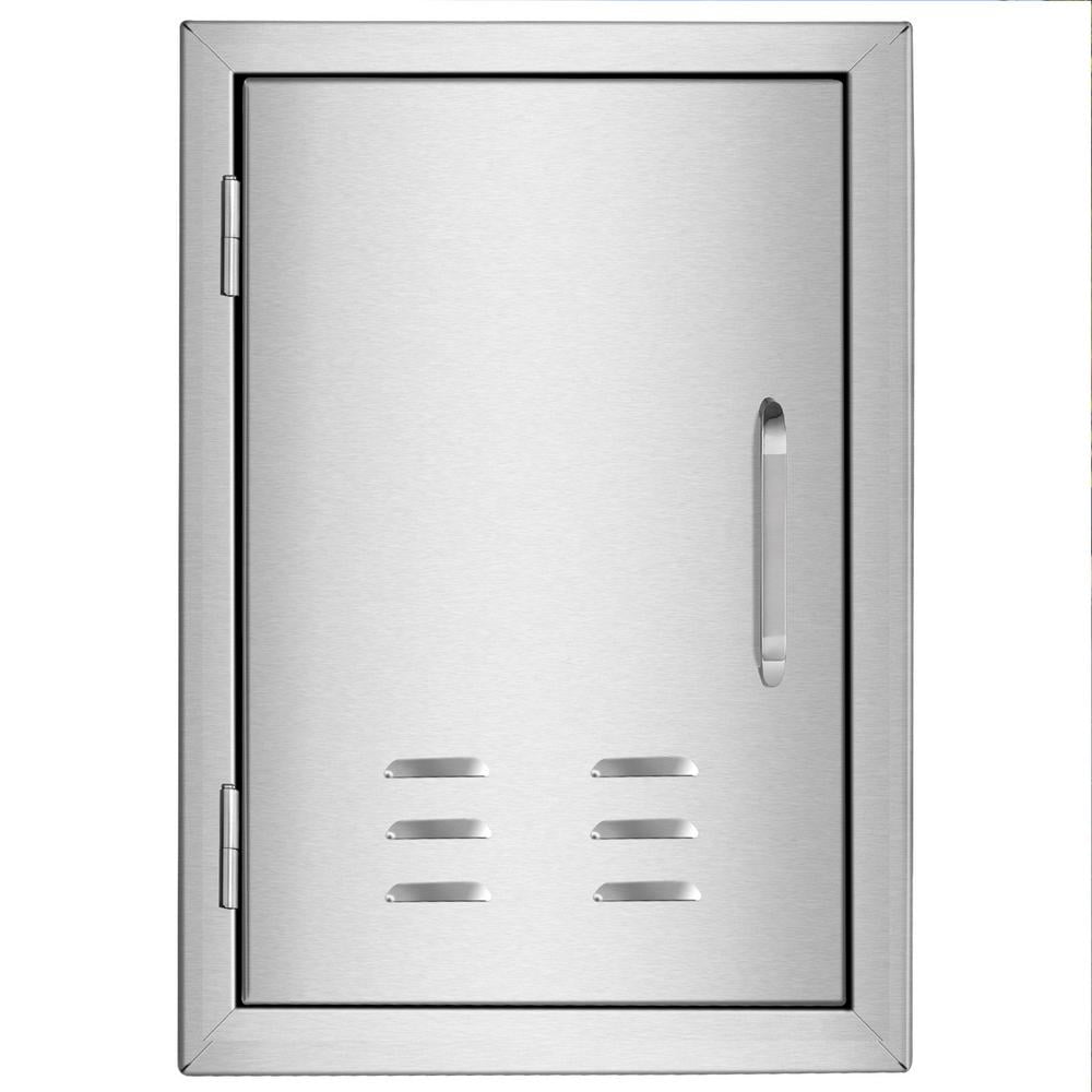 Vertical Stainless Steel BBQ Access Door 17Wx24H Inch Single Grill Door ...