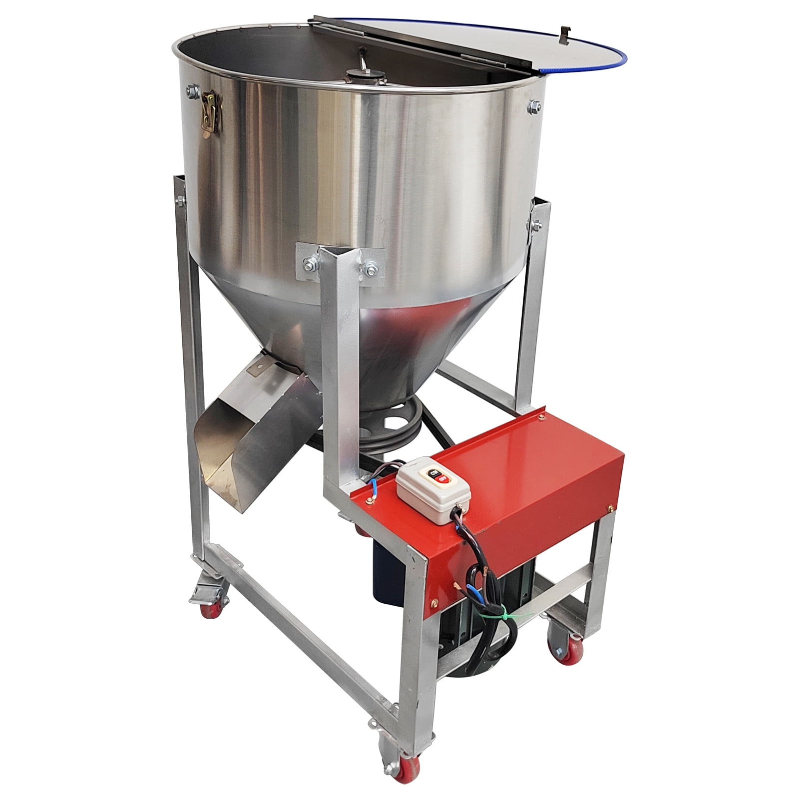 Vertical Stainless Steel Spiral Feed Mixer with Casters for Dry Grain ...