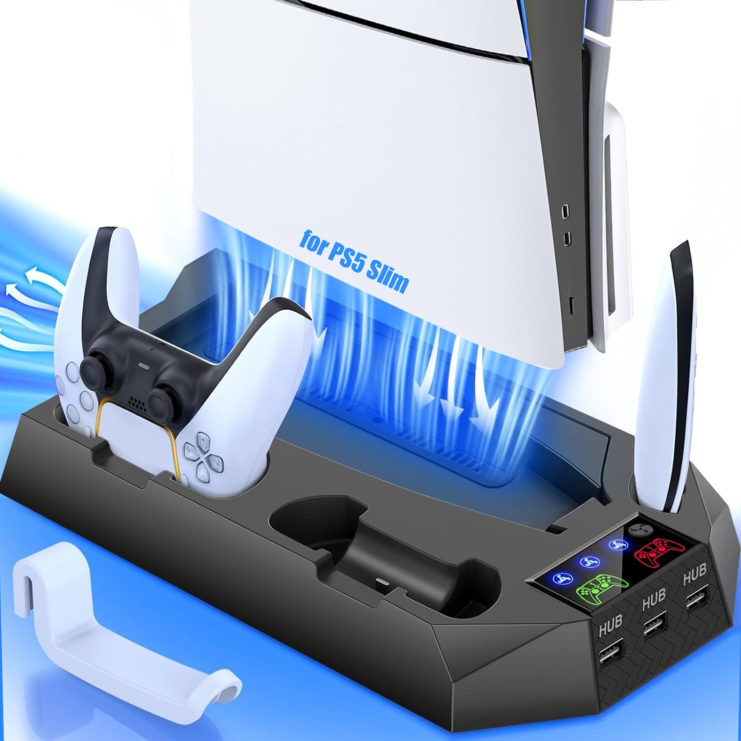 Vertical Stand for 2023 PS5 Slim with Cooling Controller Charging ...