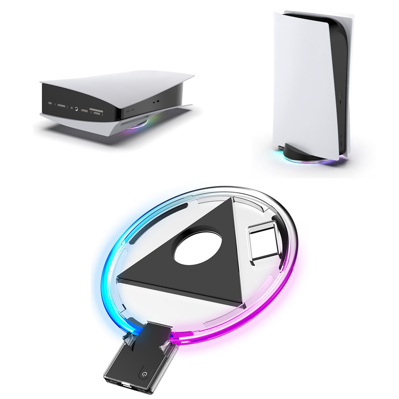 Vertical Stand for PS5 Console Disc and Digital Edition, RGB light ...