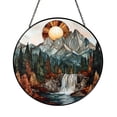Vertical Stone Formation Stained Glass Style Window Suncatcher ...