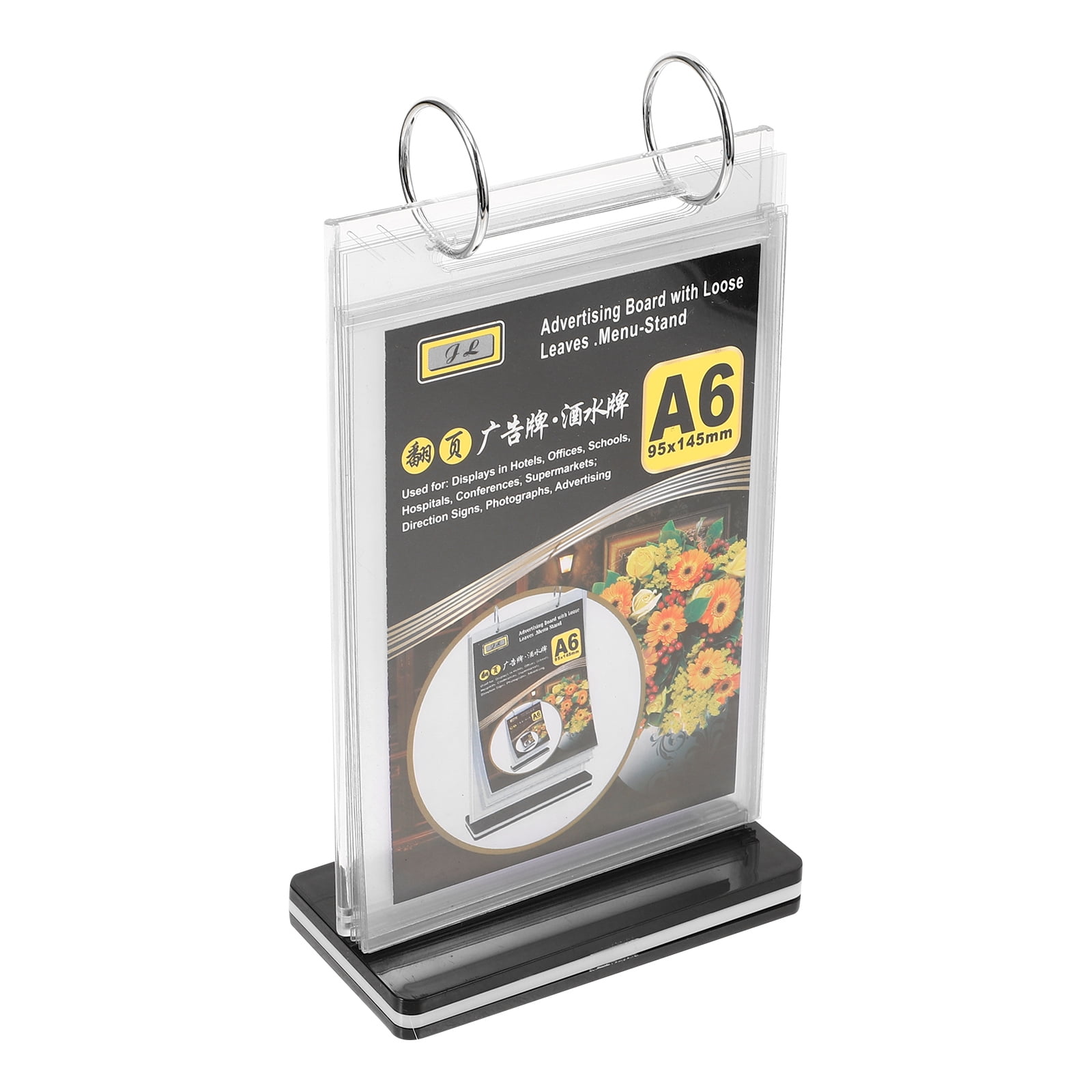 Vertical Table Card Flip Sign Holder Stand Menu Display Stable Base ...