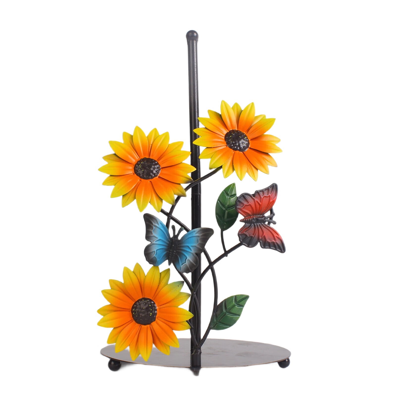 Vertical Tissue Holder Roll Paper Stand Flowers Christmas Iron Paper ...