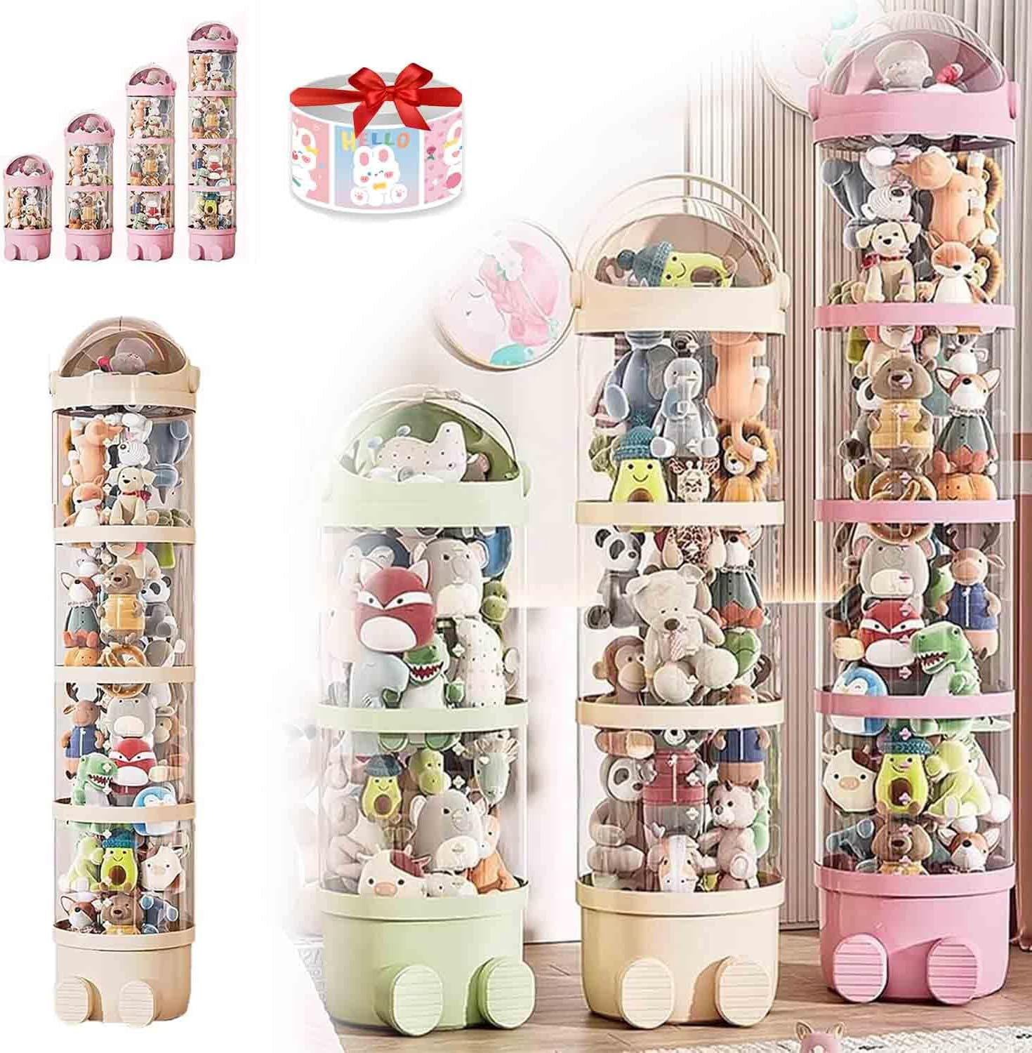 Vertical Toy Storage Tube, 2025 New Stuffed Animal Storage Tube with ...