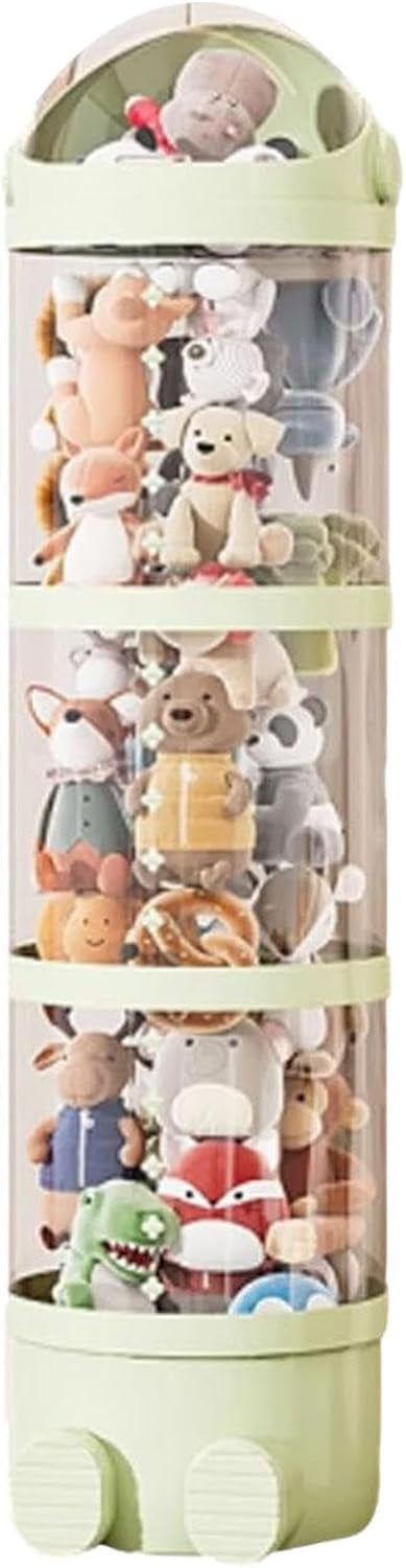 Vertical Transparent Figures Display Storage Tube, Plush Storage ...