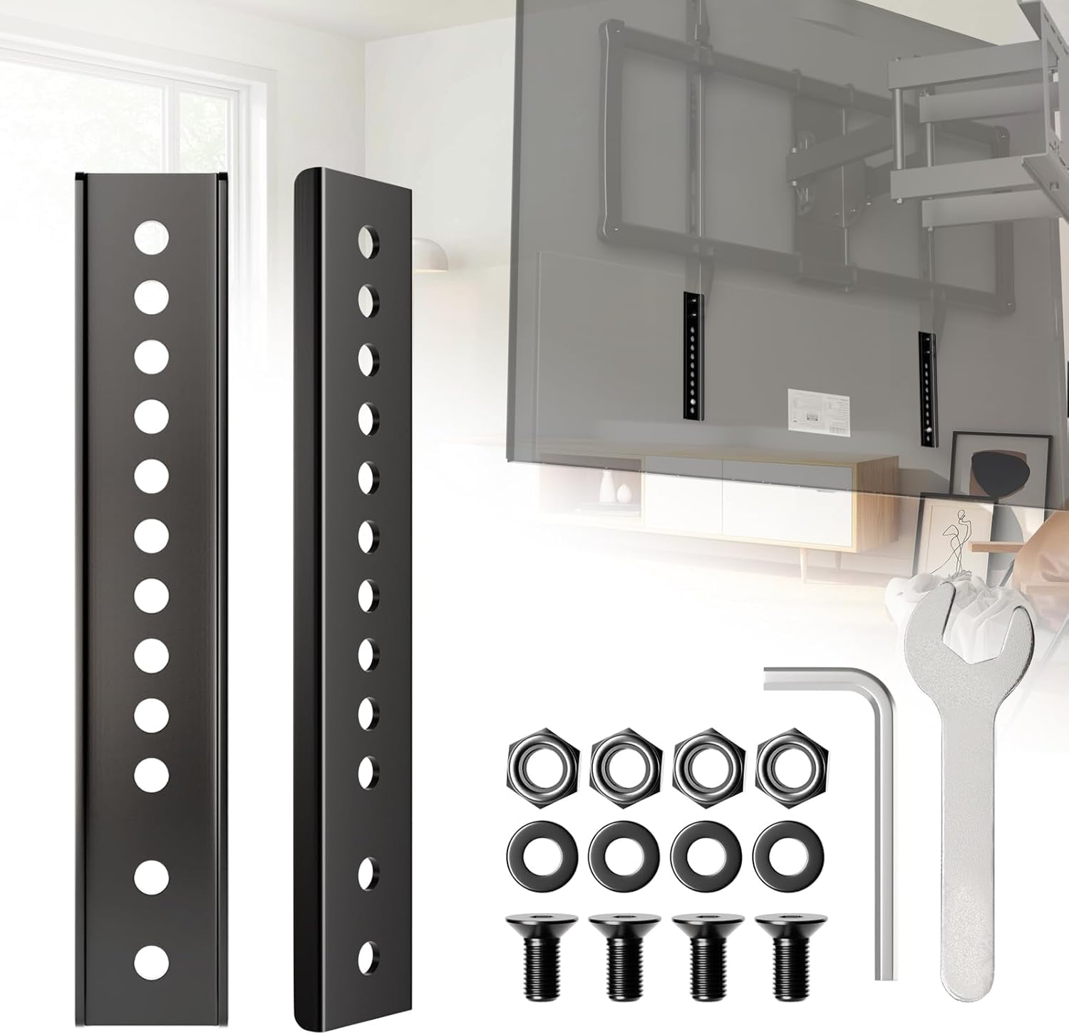 Vertical VESA Extender Bracket Kit,Steel TV Mount Extension Bracket ...