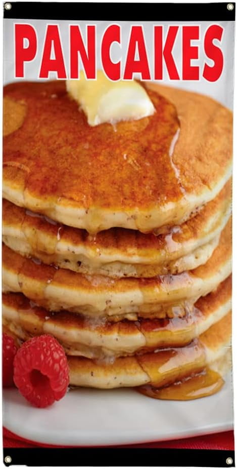 Vertical Vinyl Multiple Sizes Pancakes Food Fair Restaurant Cafe Market ...