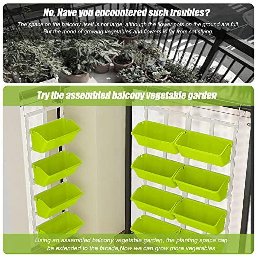 Vertical Wall Hanging Planter, 8 Pockets Indoor and Outdoor Plant Stand ...