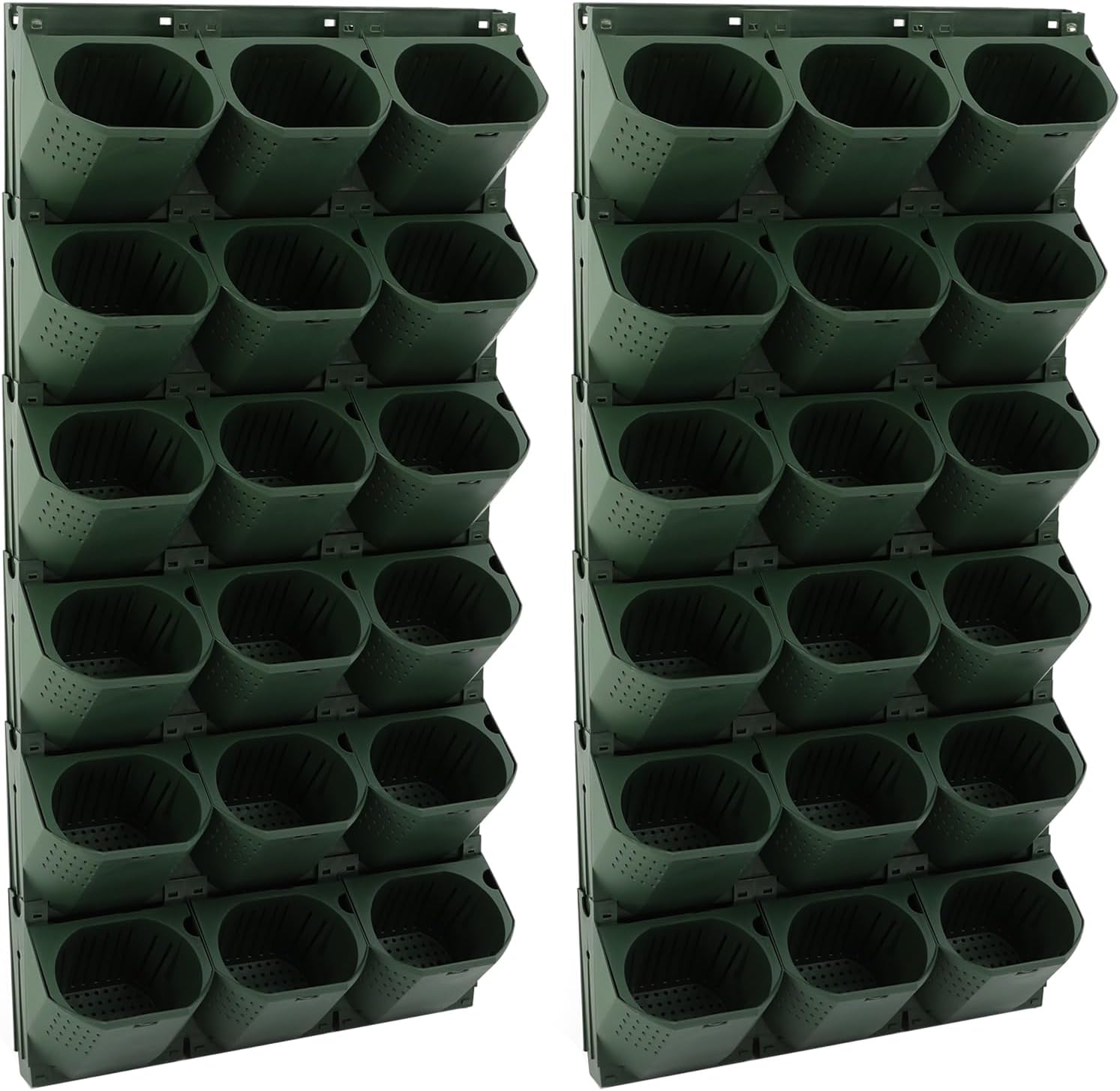Vertical Wall Planter, Stackable Wall-Mounted Planter Indoor Outdoor w ...