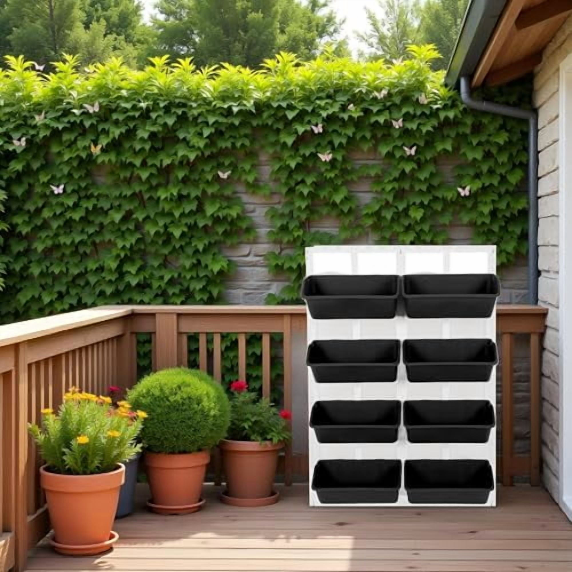 Vertical Wall Planter Wall Mounted Hanging Raised Flower Beds for ...