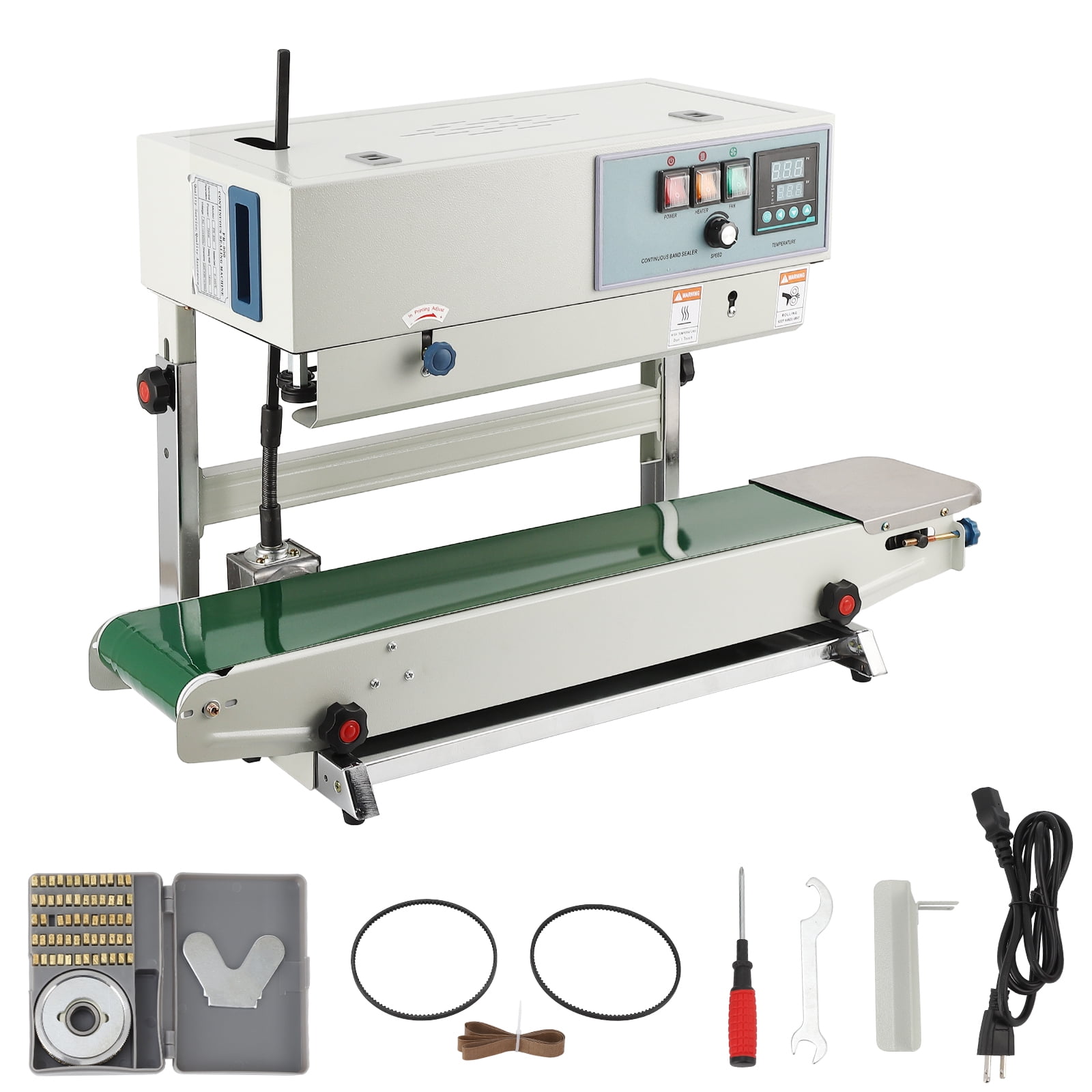 Vertical continuous belt sealer 6-15mm 0-24m/min digital temperature ...