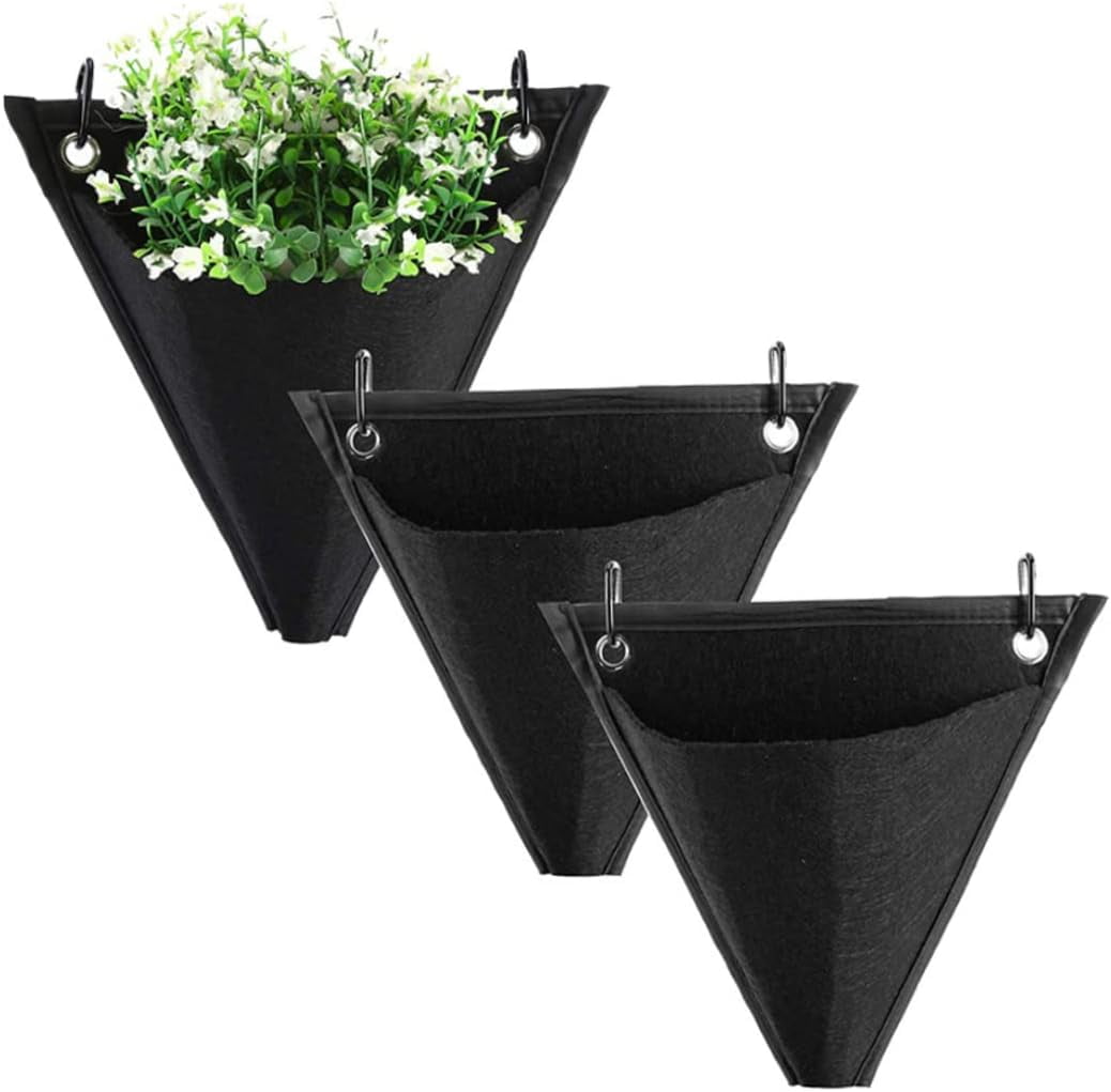 Vertical garden flowerpot wall mounted flowerpot pocket triangular ...