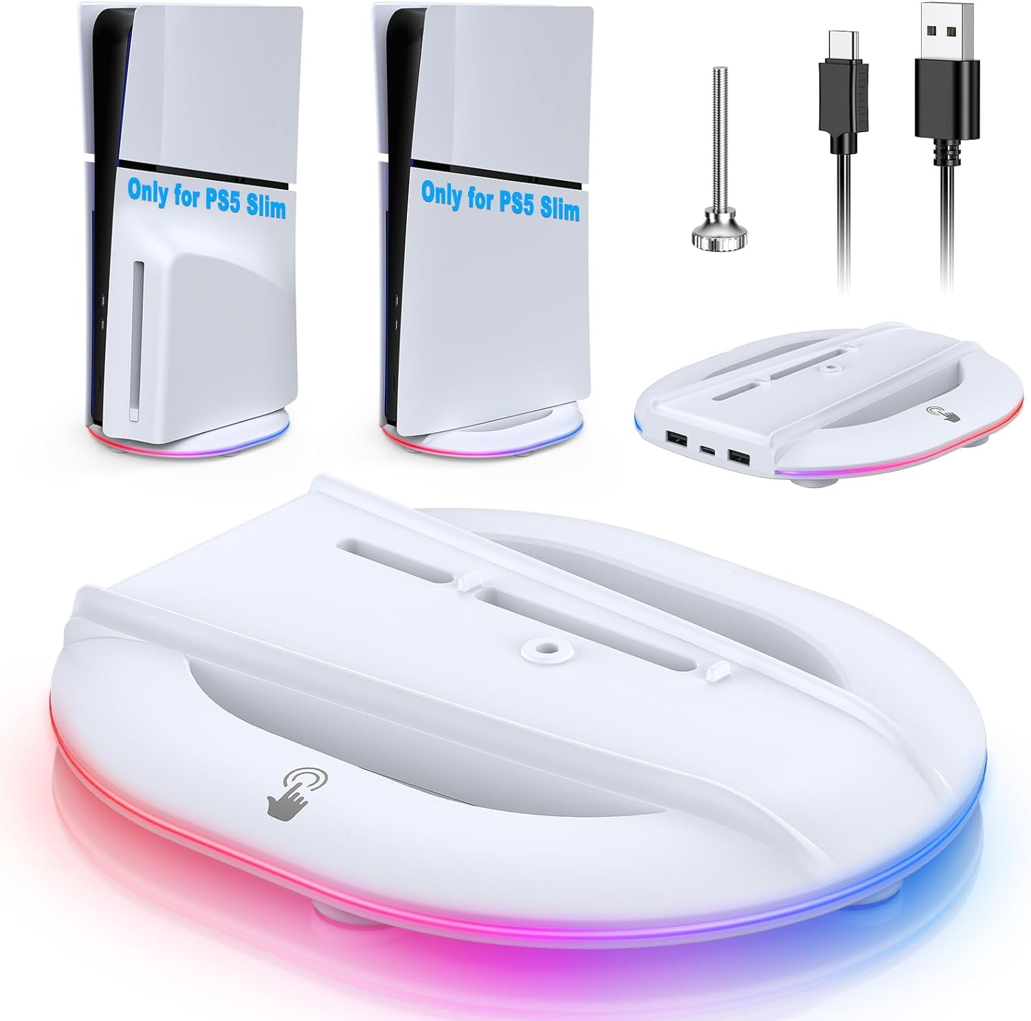 Vertical stand for PS5 Slim console disc/digital version, PS5 Slim ...