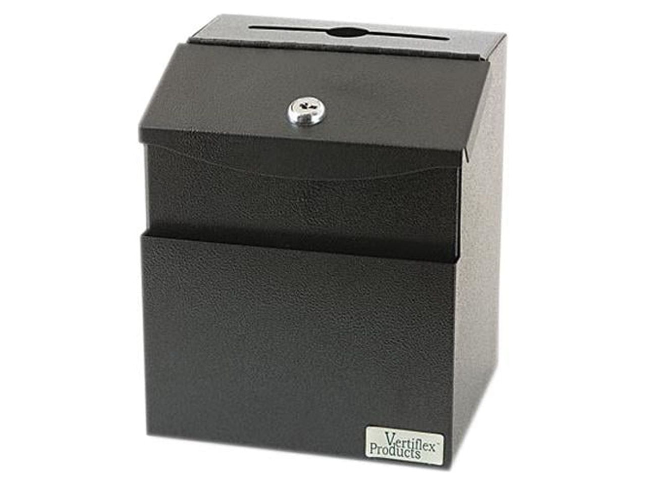 Vertiflex Steel Suggestion Box with Locking Top, Drop Key Storage, 7 x ...