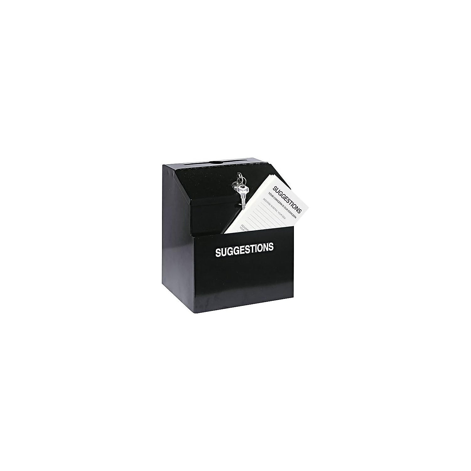 Vertiflex Steel Suggestion Box with Locking Top, Drop Key Storage, 7 x ...