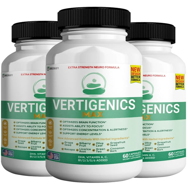 Vertigenics Max Brain Support Supplement, Extra Strength Neuro Formula ...