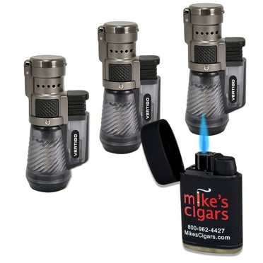 Vertigo Cyclone Triple Torch Cigar Lighter Charcoal 3 Pack Plus 1 Free ...
