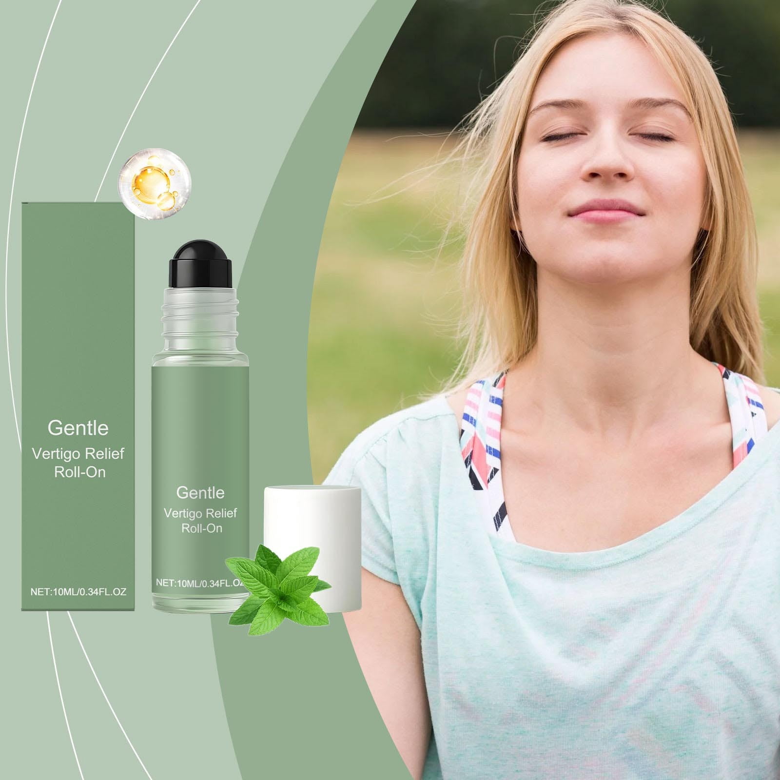 Vertigo Ease Roll On, Anti-Dizzy Roll-On, Natural Ingredients for ...
