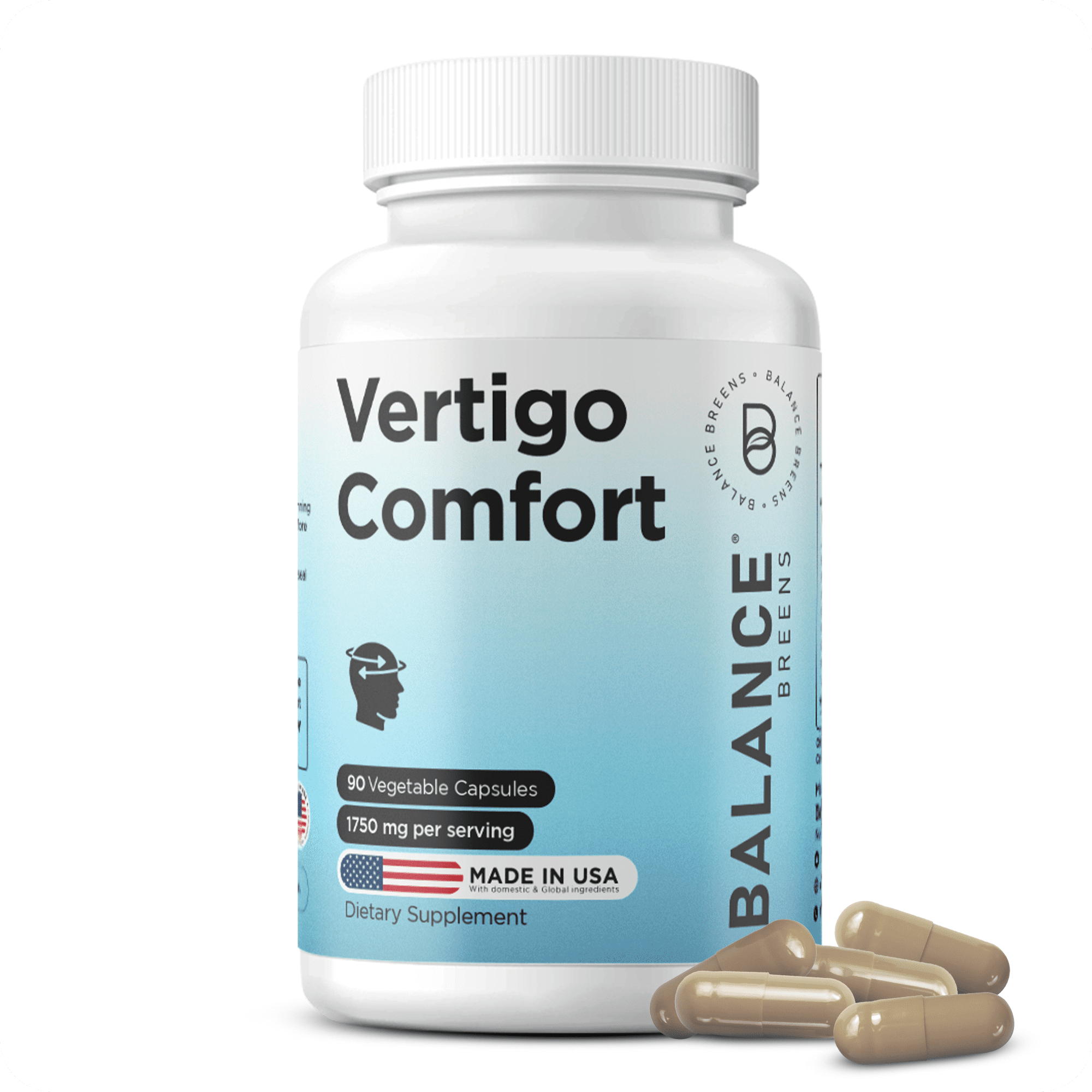 Vertigo Support Supplement 1750mg, 90 Capsules - Walmart.com