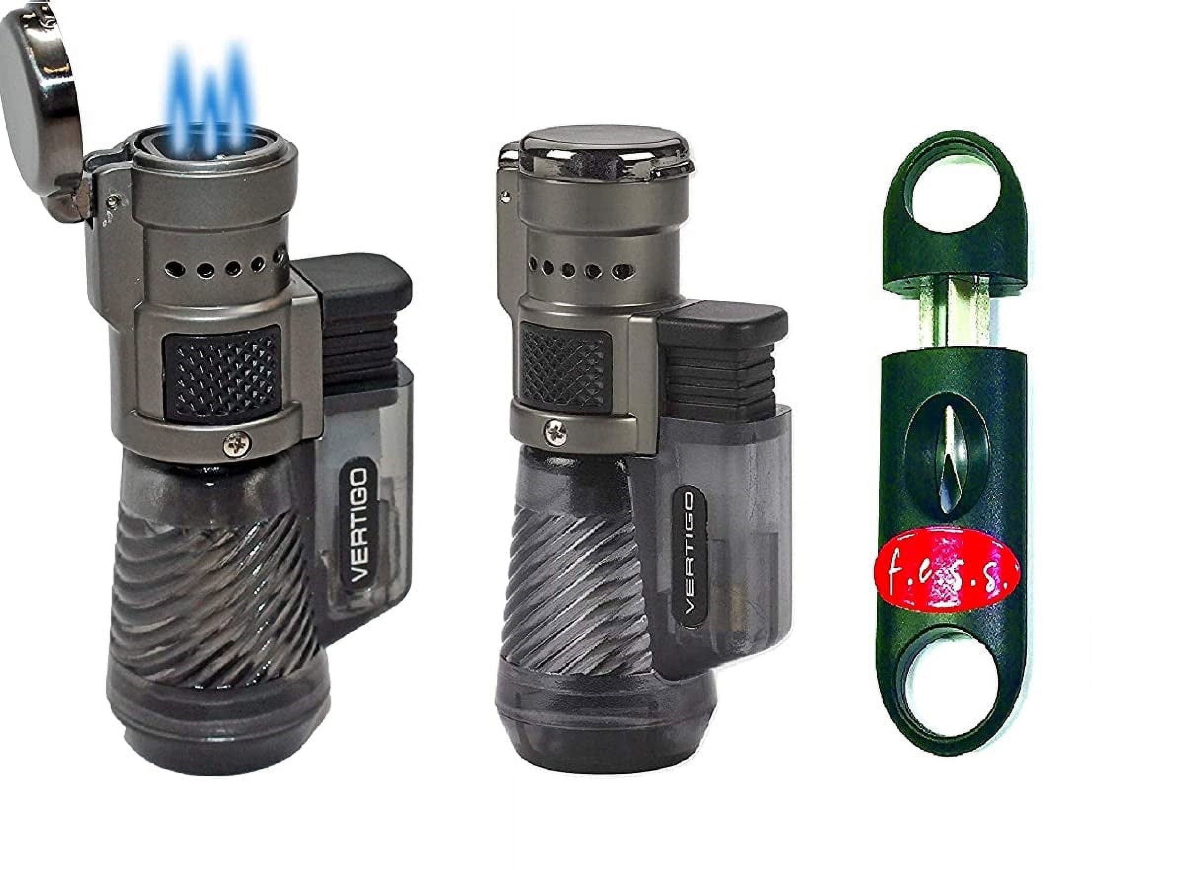 Lotus Vertigo Cyclone Triple Torch Cigar Lighter & FESS 62R V Cut ...