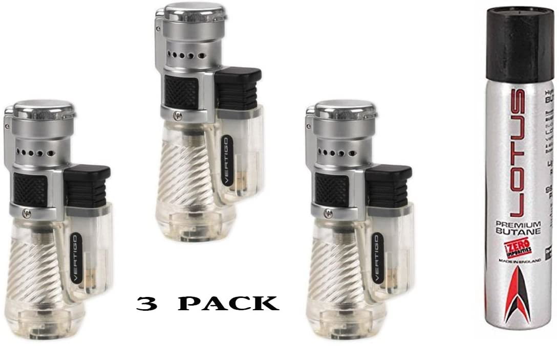 Lotus Vertigo Cyclone Triple Torch Cigar Lighter, Wind Resistant ...
