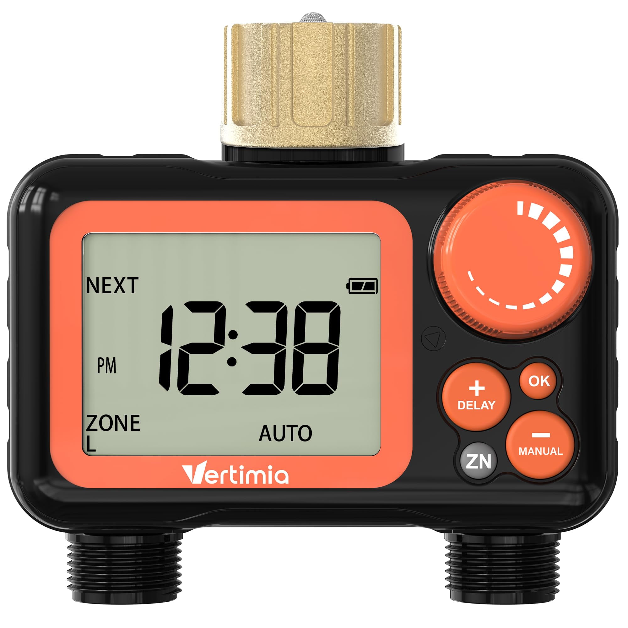 Vertimia Hose Watering Timer Double-Outlet, Sprinkler Timer ...