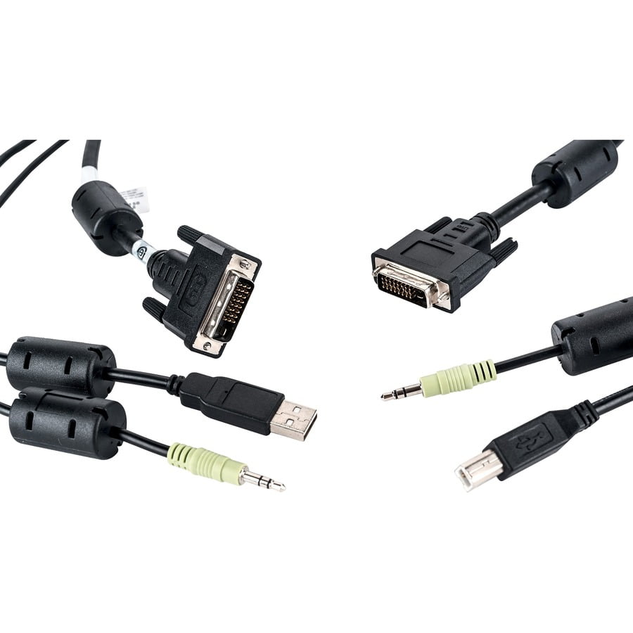 Vertiv Avocent USB Keyboard and Mouse, DVI-D and Audio Cable, 10 ft ...