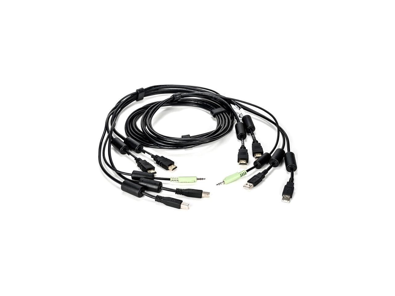 Vertiv Avocent USB Keyboard and Mouse, Dual HDMI and Audio Cable, 6 ft ...