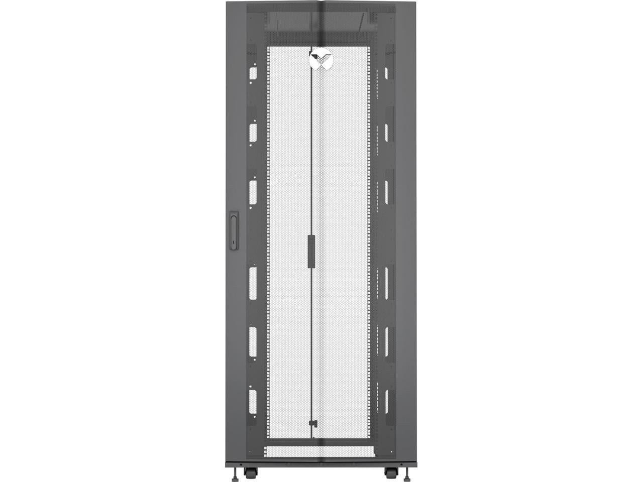 Vertiv VR Rack - 42U Server Rack Enclosure with Doors/ Sides & Casters ...