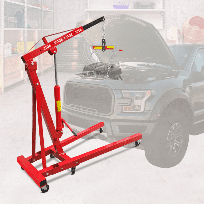 Vertlley Engine Hoist,2 Ton 4400lb Heavy-Duty Steel Folding Hydraulic ...