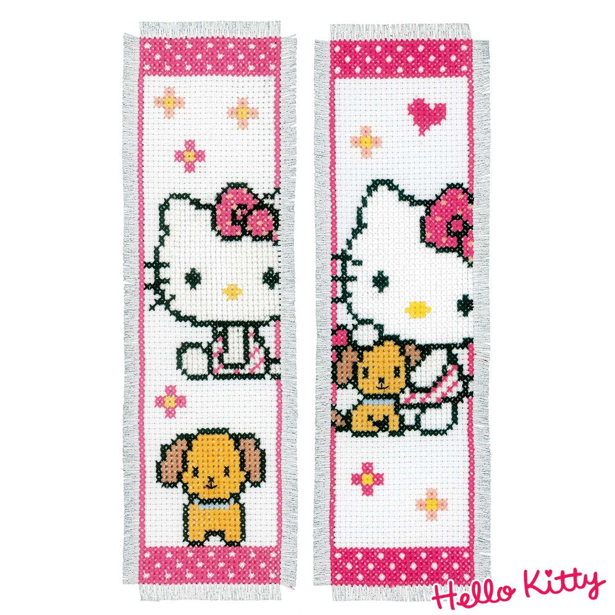 Vervaco® Hello Kitty with Dog Bookmarks Counted Cross-Stitch Kit ...