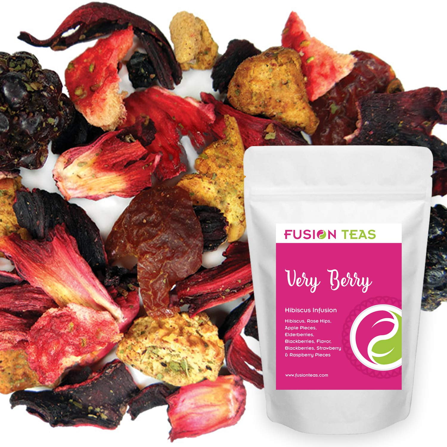 Very Berry Hibiscus Herbal Fruit Tea - Caffeine Free Loose Leaf Bulk ...