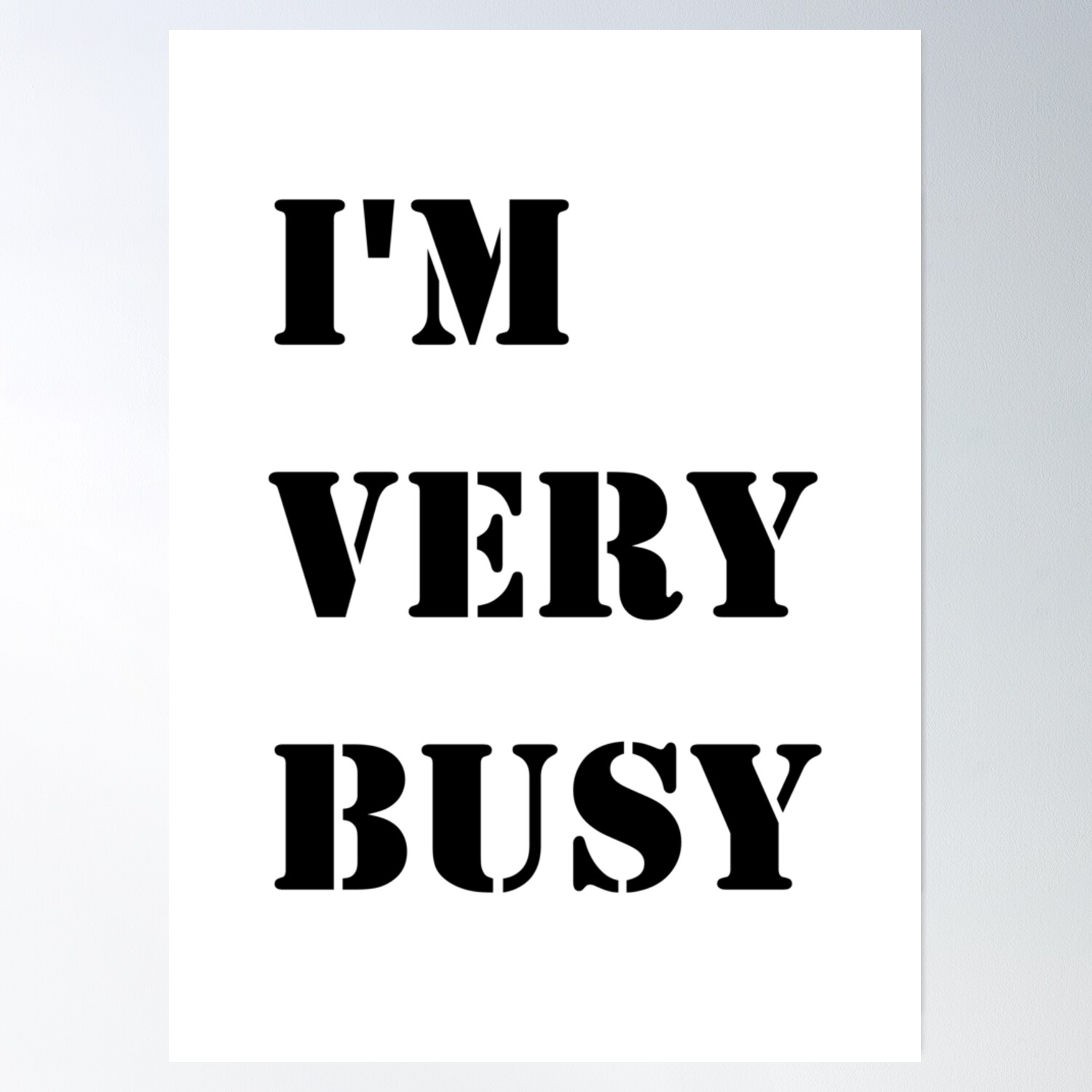 Very Busy Poster Wall Art, Modern Wall Decor, 24x36 UNFRAMED - Walmart.com