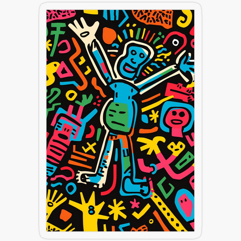 Very Colorful Street Art Sticker Kir-5479 - Walmart.com