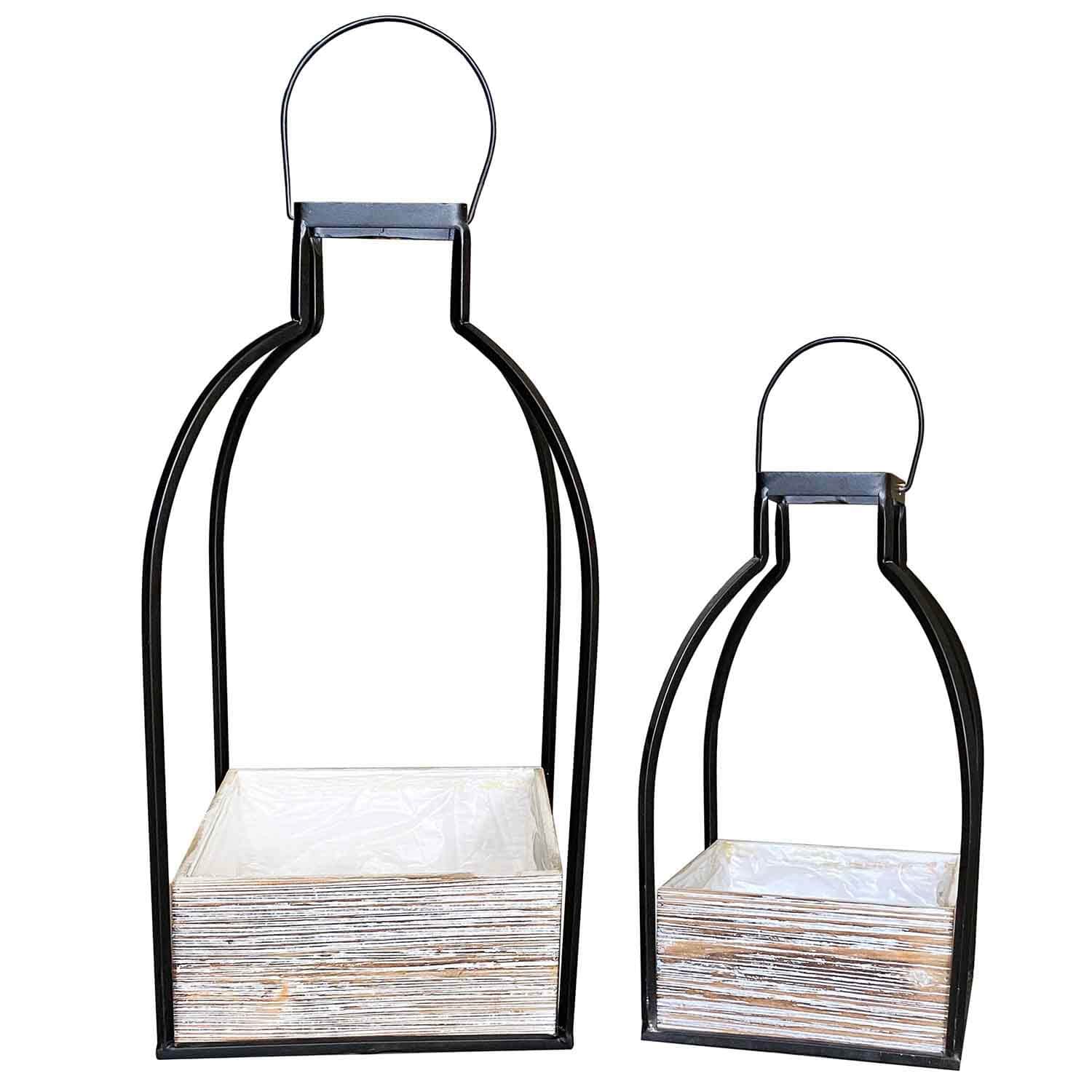 Very Cool Stuff Hanging Lantern Planters, Set of 2, 20-Inch Height ...