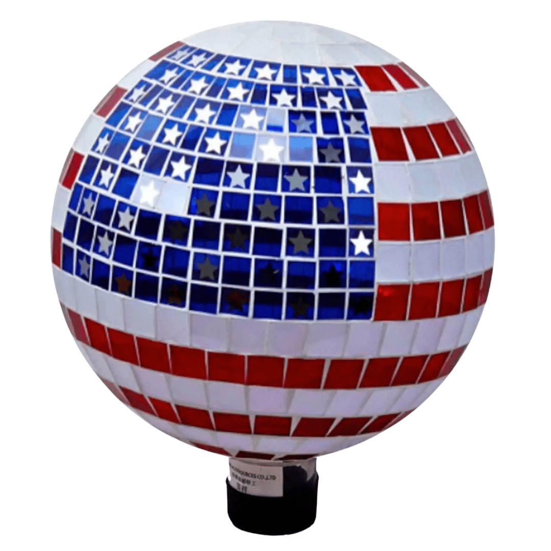 Very Cool Stuff Mosaic Glass Gazing Globe, Patriotic Stars & Stripes ...