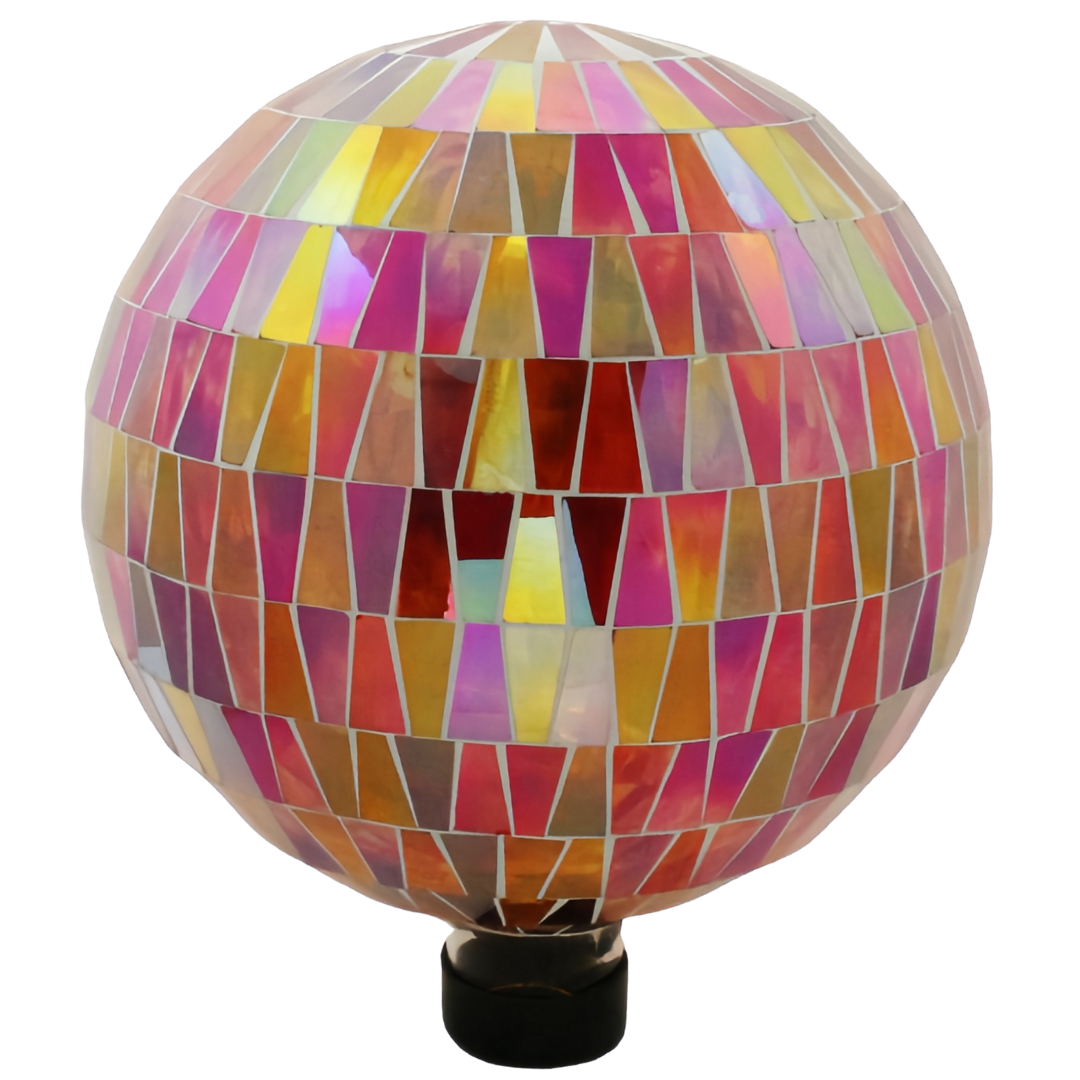 Very Cool Stuff Red Tile Gazing Globe, 10 inches - Handcrafted Mosaic ...