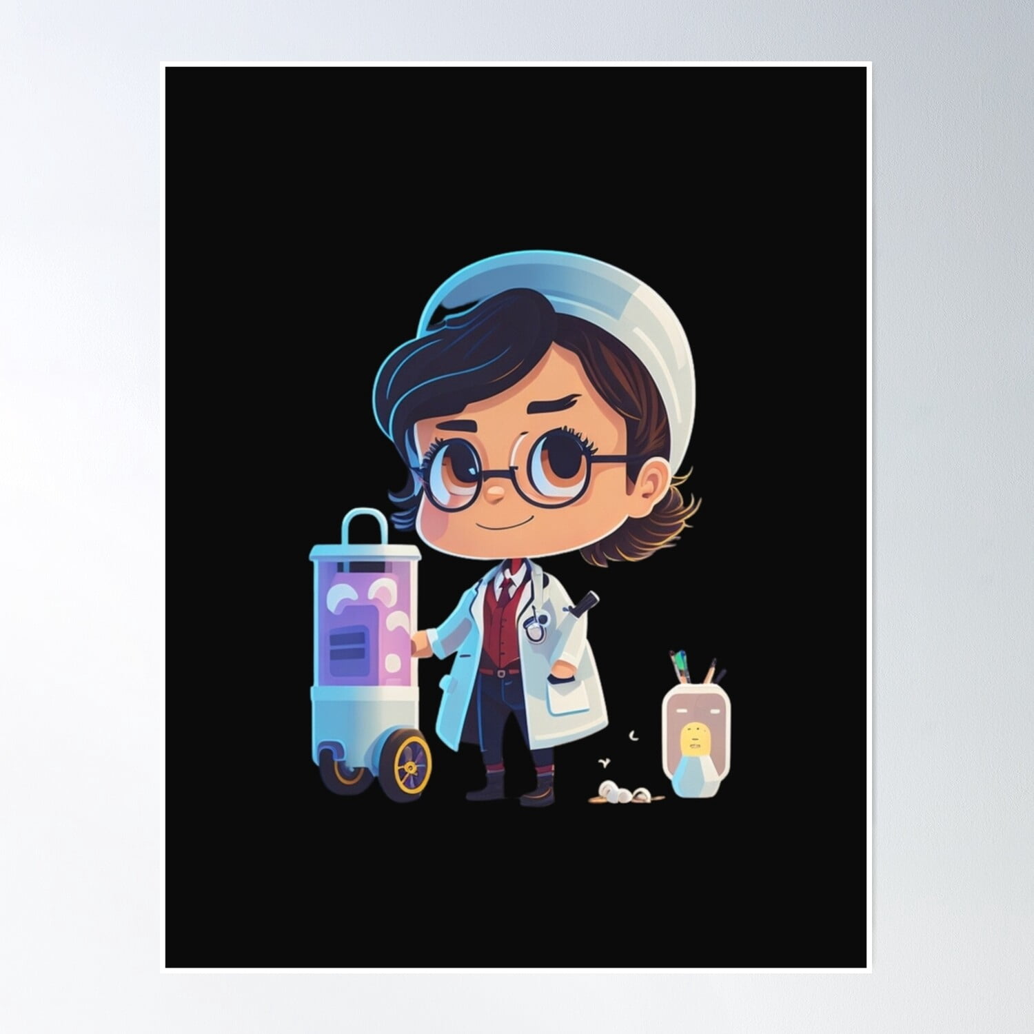 Very Cute Hero Doctors Poster Wall Art, Modern Wall Decor, 8x12 ...