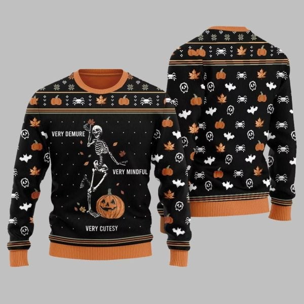 Very Demure Skeleton Ugly Sweater Christmas 2025 - Walmart.com