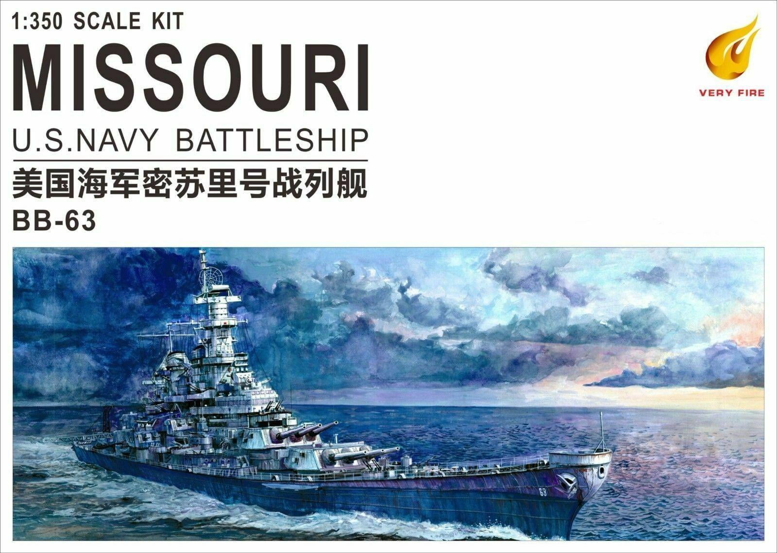 Very Fire VF350909 1/350 USS Navy Battleship BB-63 Missouri ship model ...