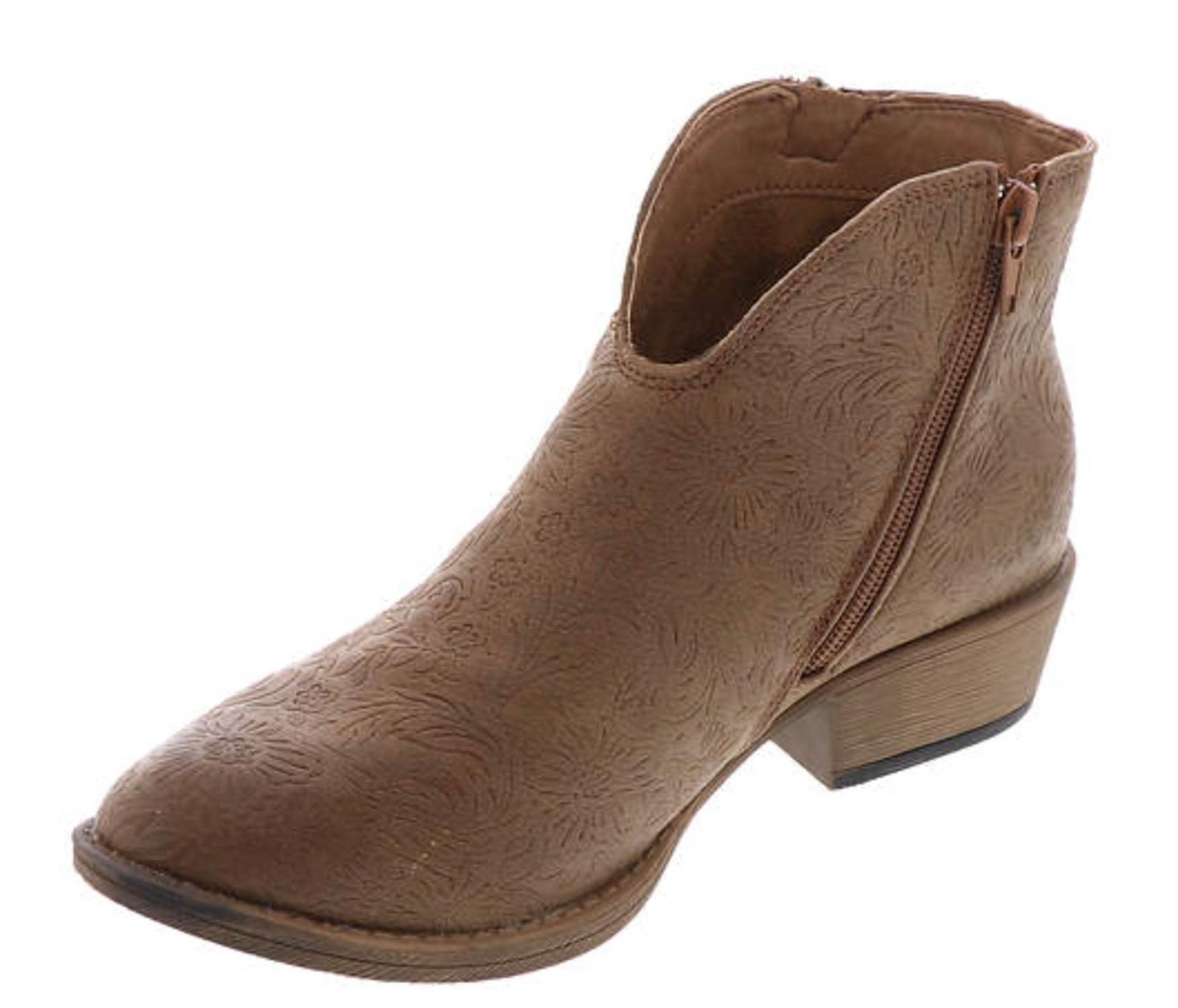 Very G Divine Tooled Leather Boots - Walmart.com