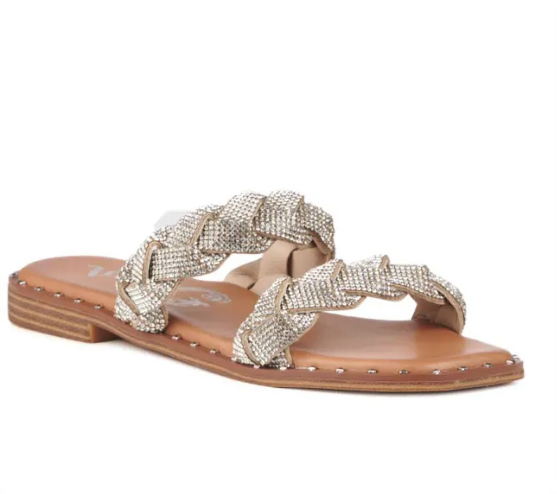 Very G Gypsy Jazz Womens Twisty Rhinestone Top Fashion Sandal (Silver ...