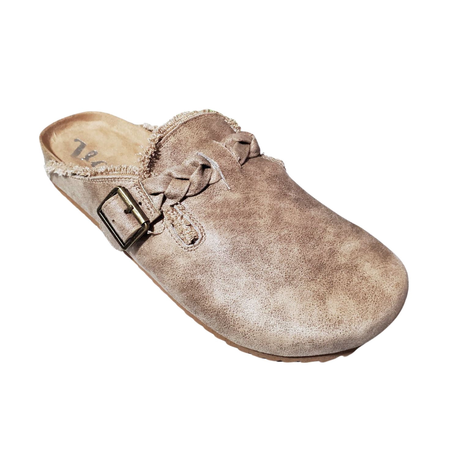 Very G Womens Iris 2 Mule Slip On Shoe, Beige (6.5) - Walmart.com