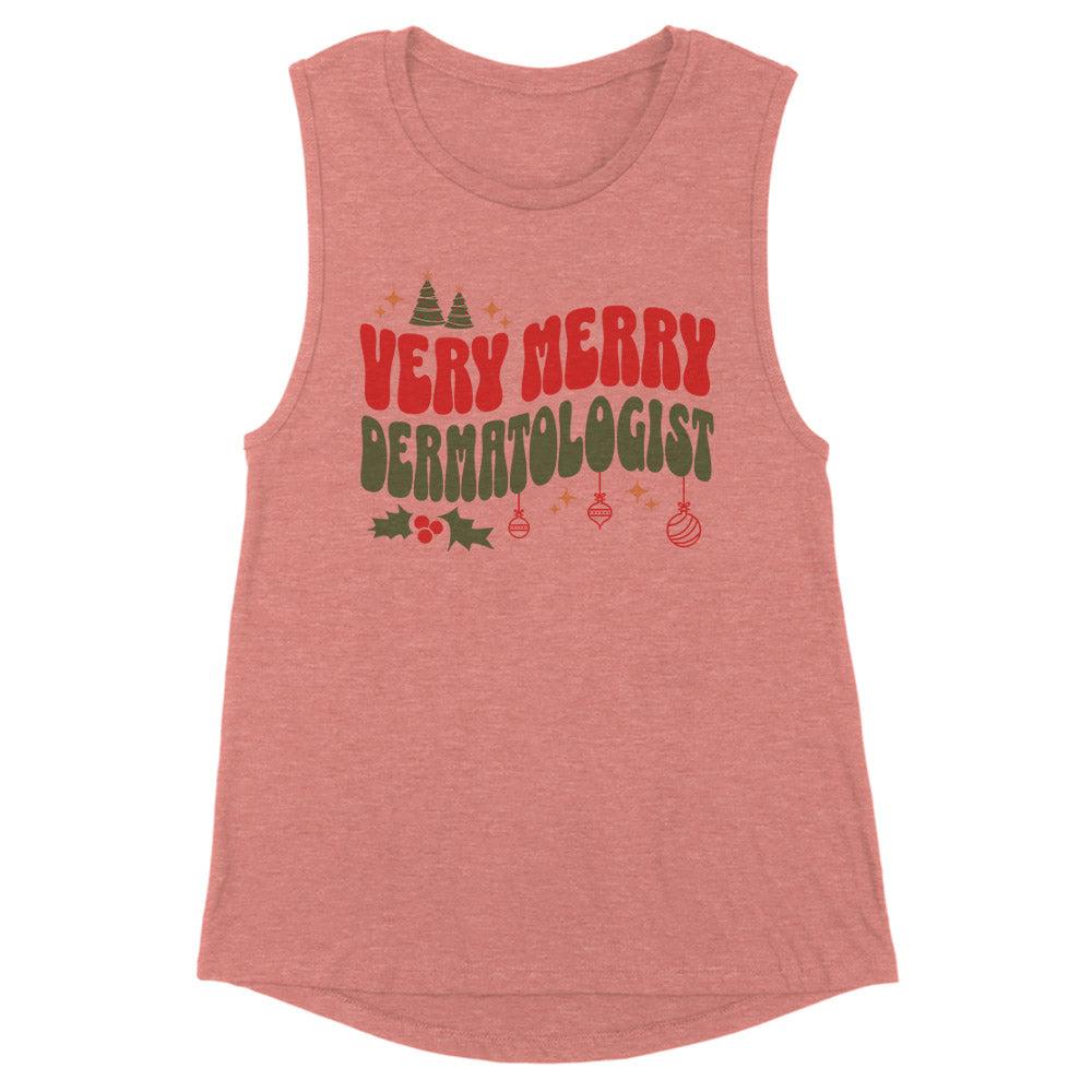 Very Merry Dermatologist Women's Muscle Tank Large Desert Pink ...