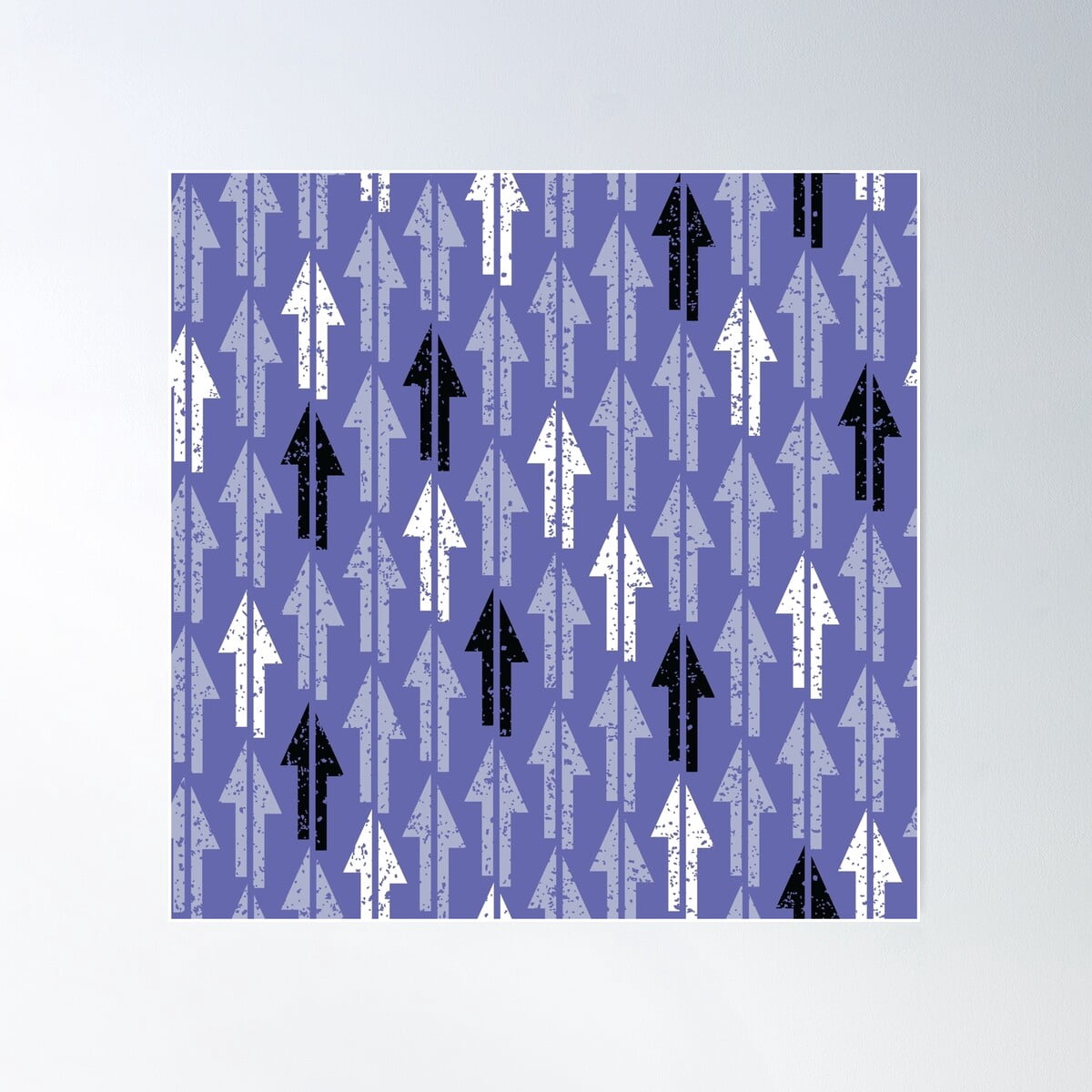 Very Peri Look Up Arrow In Periwinkle Black & White Poster Wall Art ...