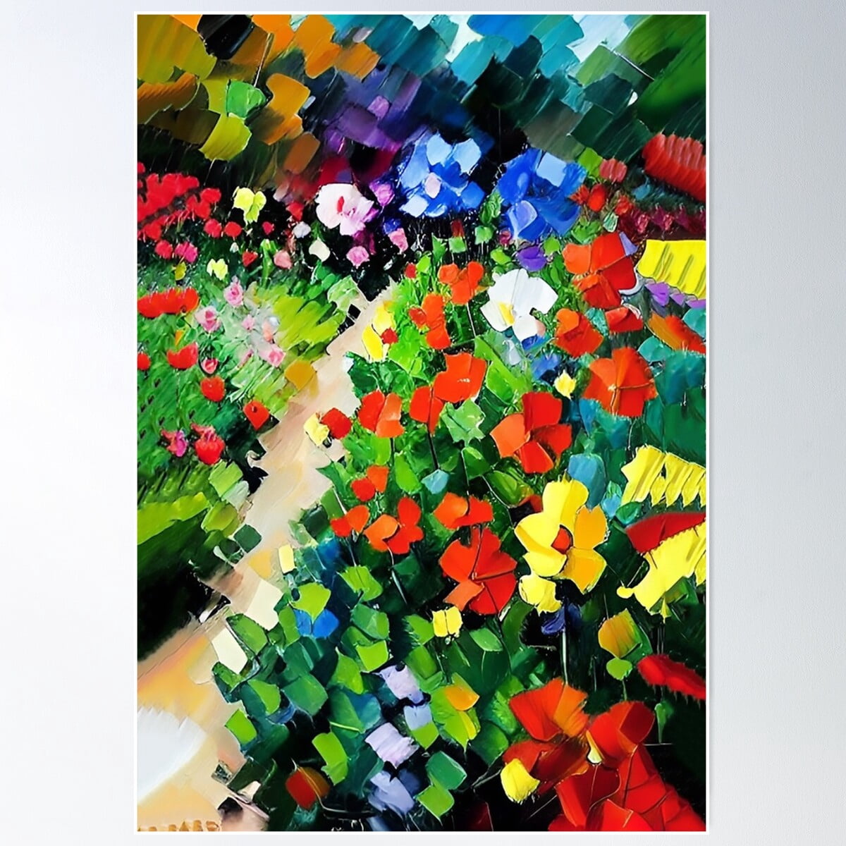 Very Pretty Impressionism Botanical Painting Of Flowers Poster Wall Art ...