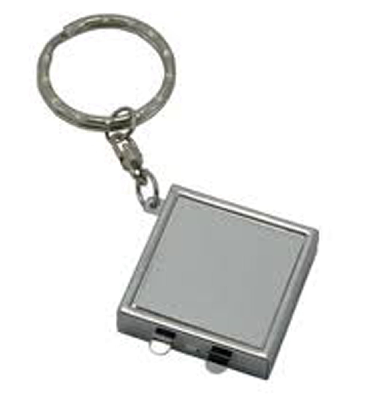 Very Small Square Travel Portable Compact Metal ( 3 x 3 cm ) Keychain ...