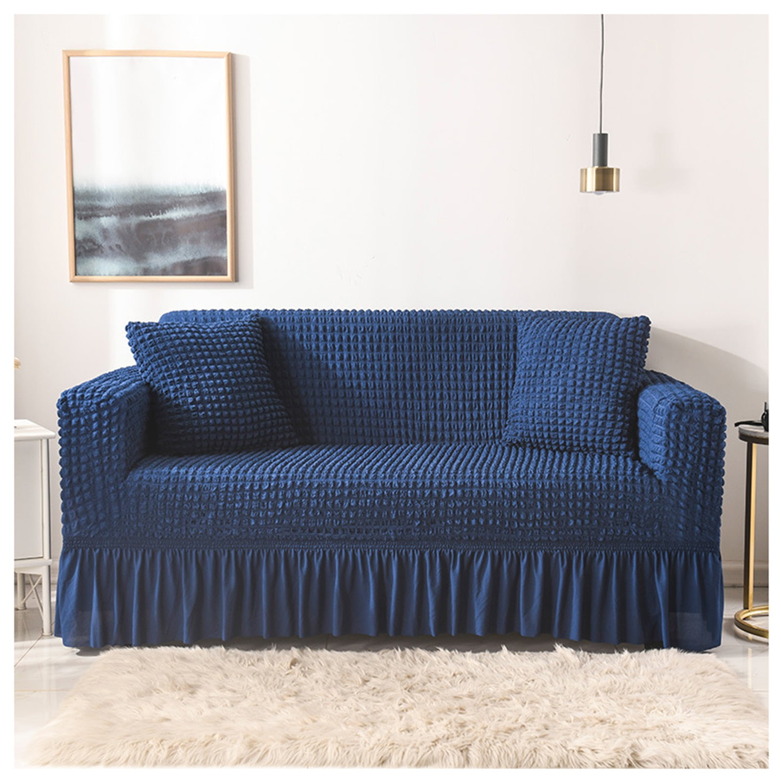 Very Stretchy Sofa Covers with Skirt, 1/2/3/4 Seat Sofa Covers Cat Dog ...