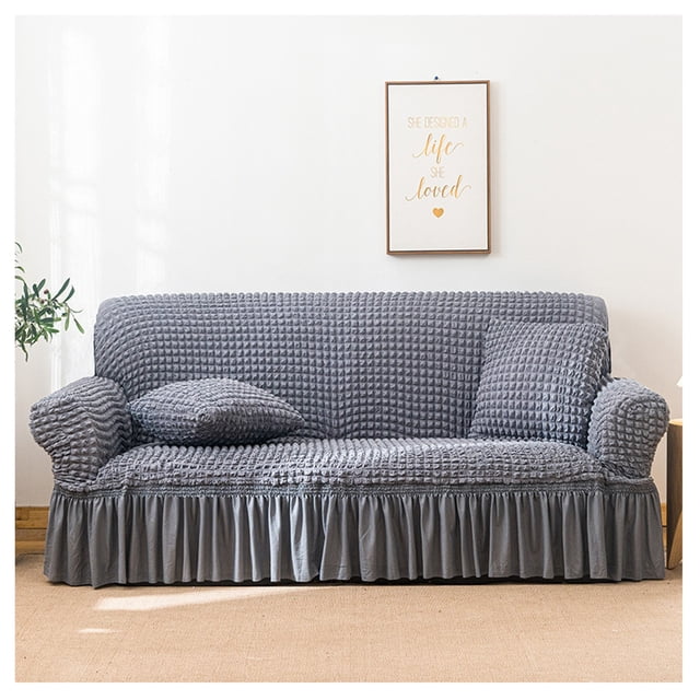 Very Stretchy Sofa Covers with Skirt, All-Inclusive Sofa Cover ...