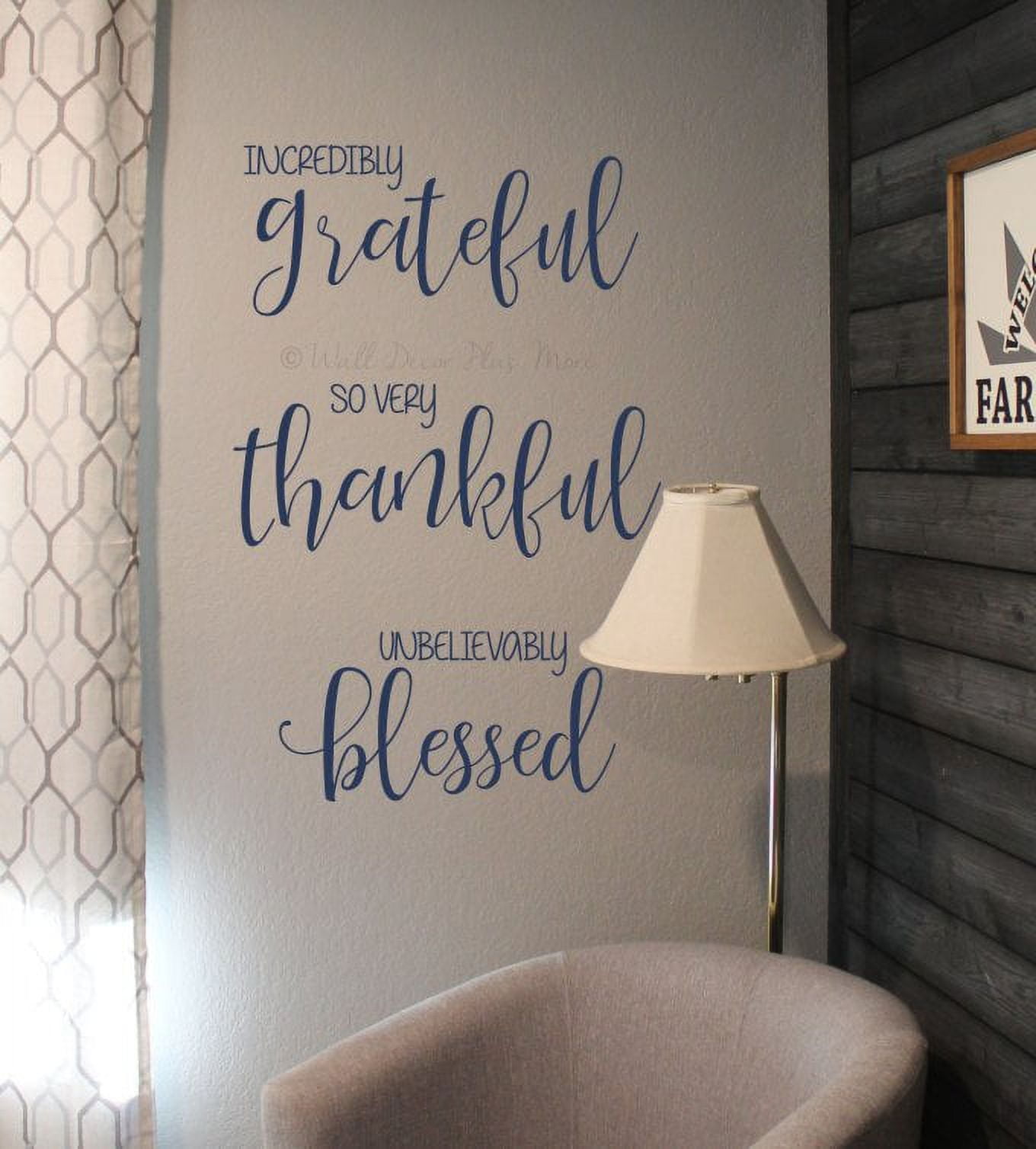 Very Thankful Incredibly Grateful Unbelievably Blessed Wall Art Decor ...